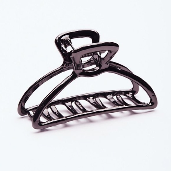 Accessories | Metal Hair Clip Claw Barrette Gunmetal Silver New | Poshmark